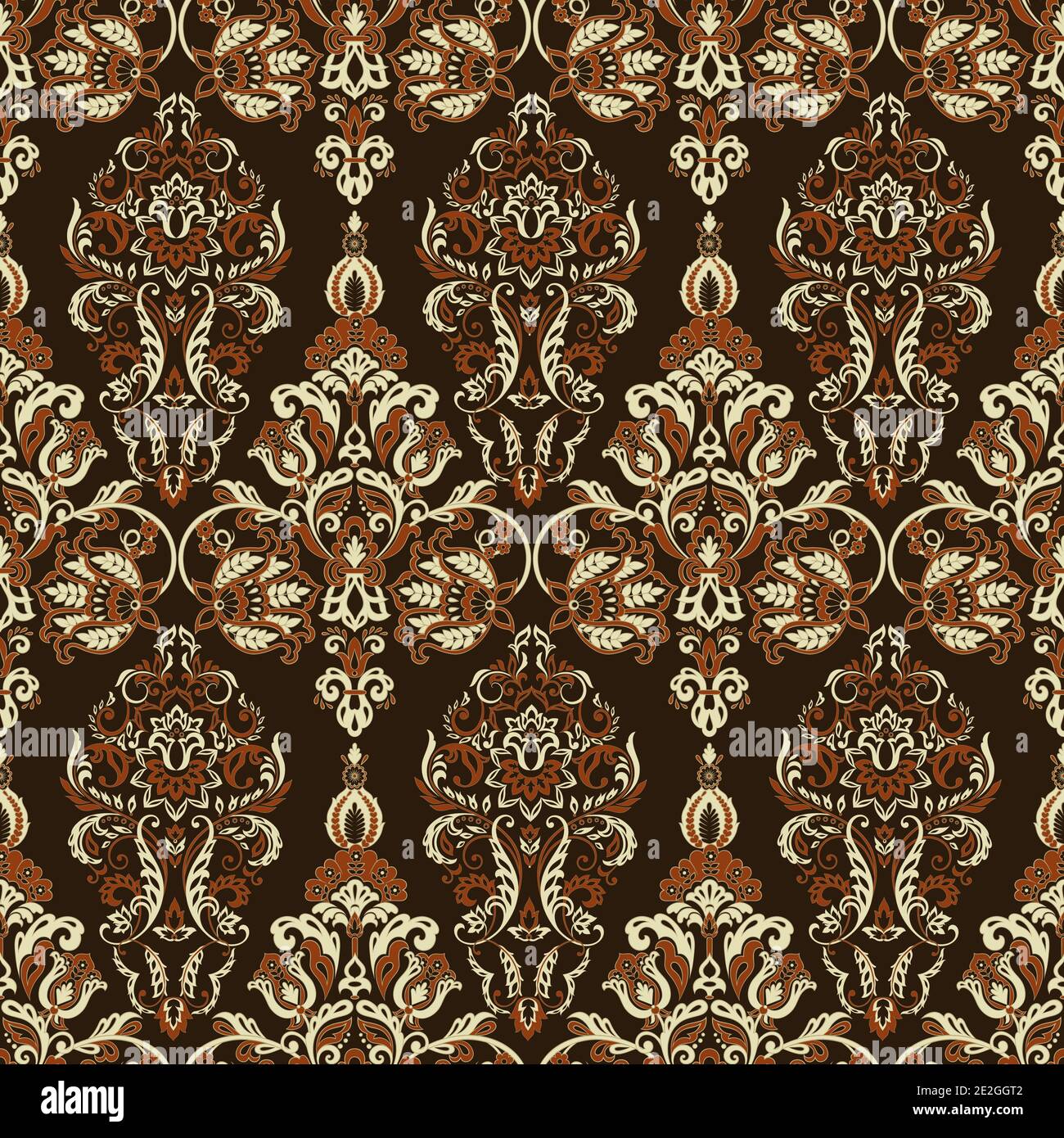 Baroque seamless floral pattern. Vector classic floral ornament Stock ...