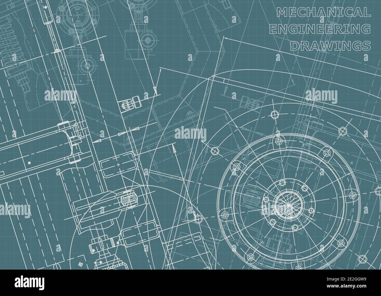 Vector banner. Engineering drawings. Mechanical Corporate Identity ...