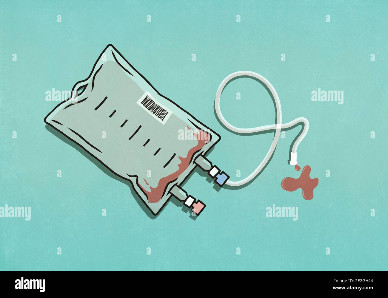 Empty blood transfusion bag Stock Photo - Alamy