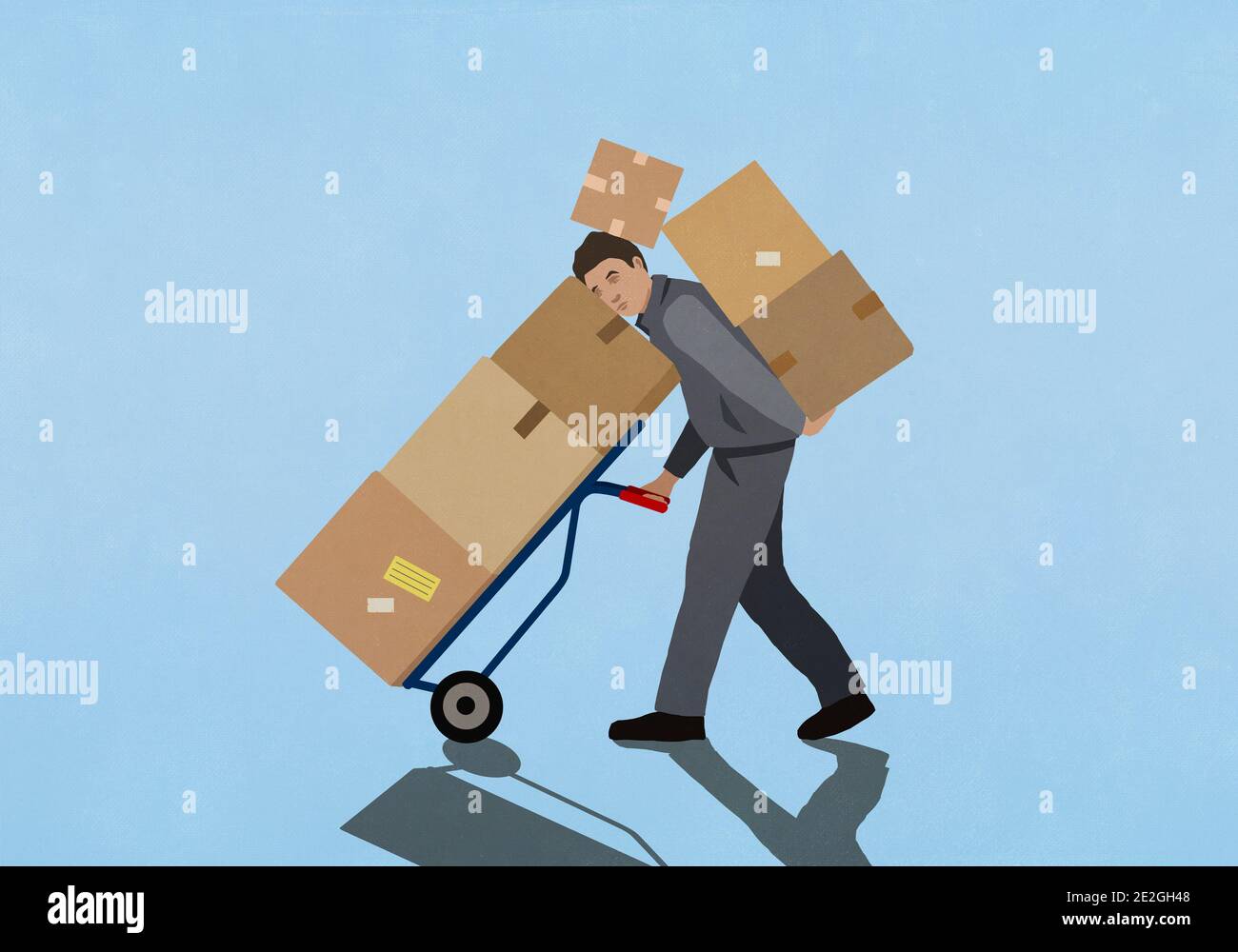 Working carrying holding cardboard box hi-res stock photography and ...