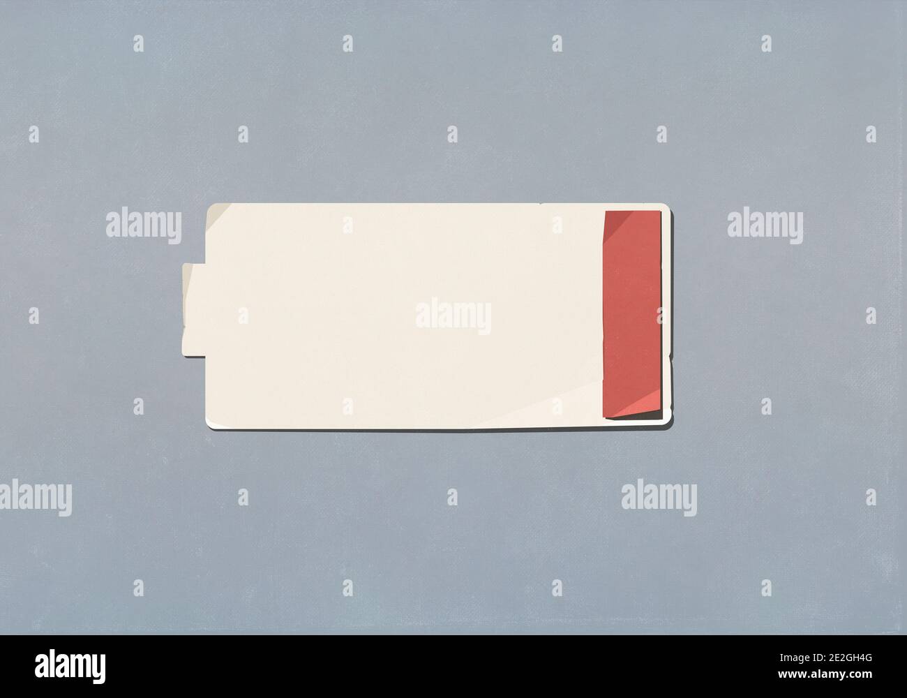 Red low battery indicator Stock Photo - Alamy