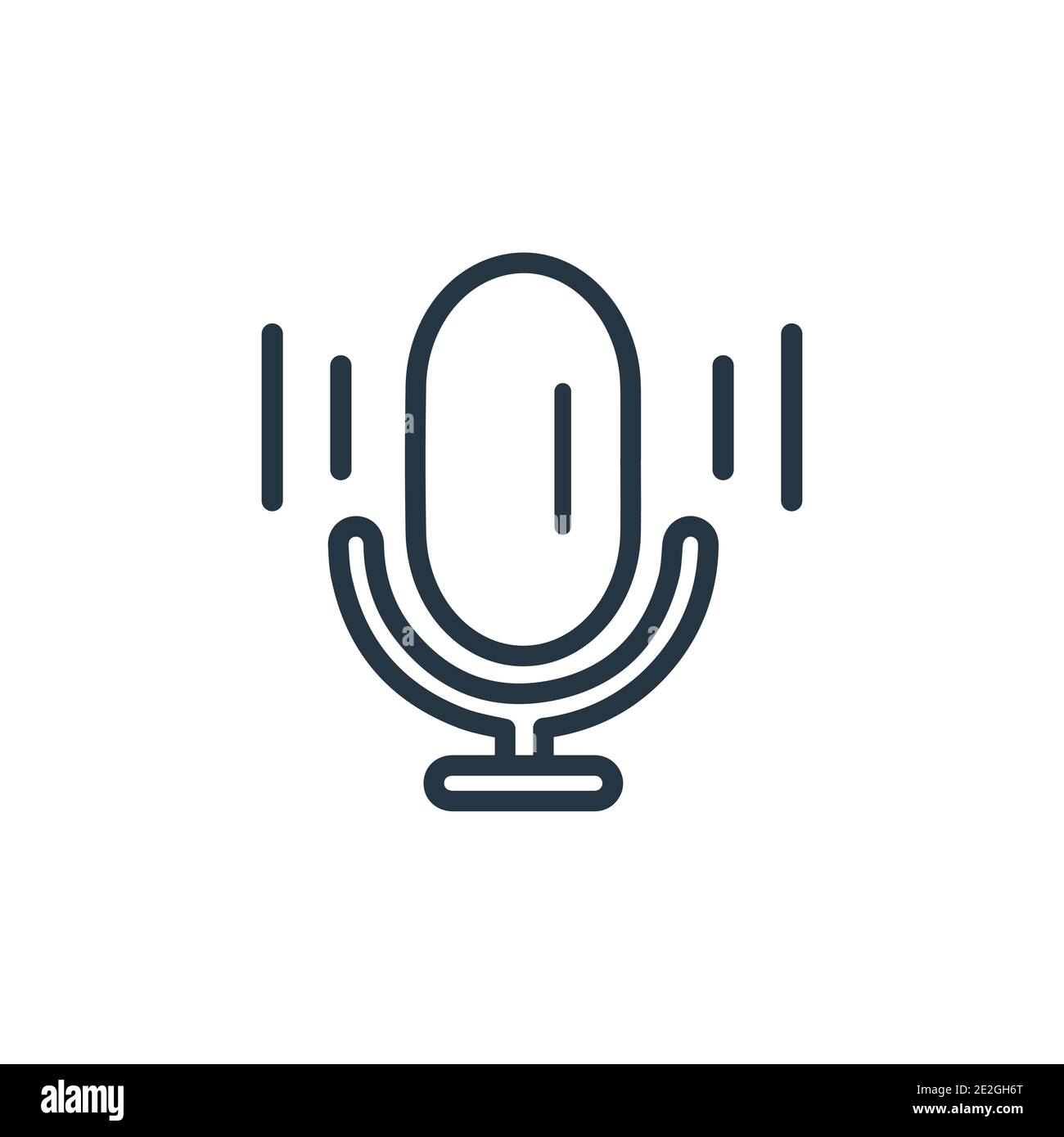 Voice recognition outline vector icon. Thin line black voice ...
