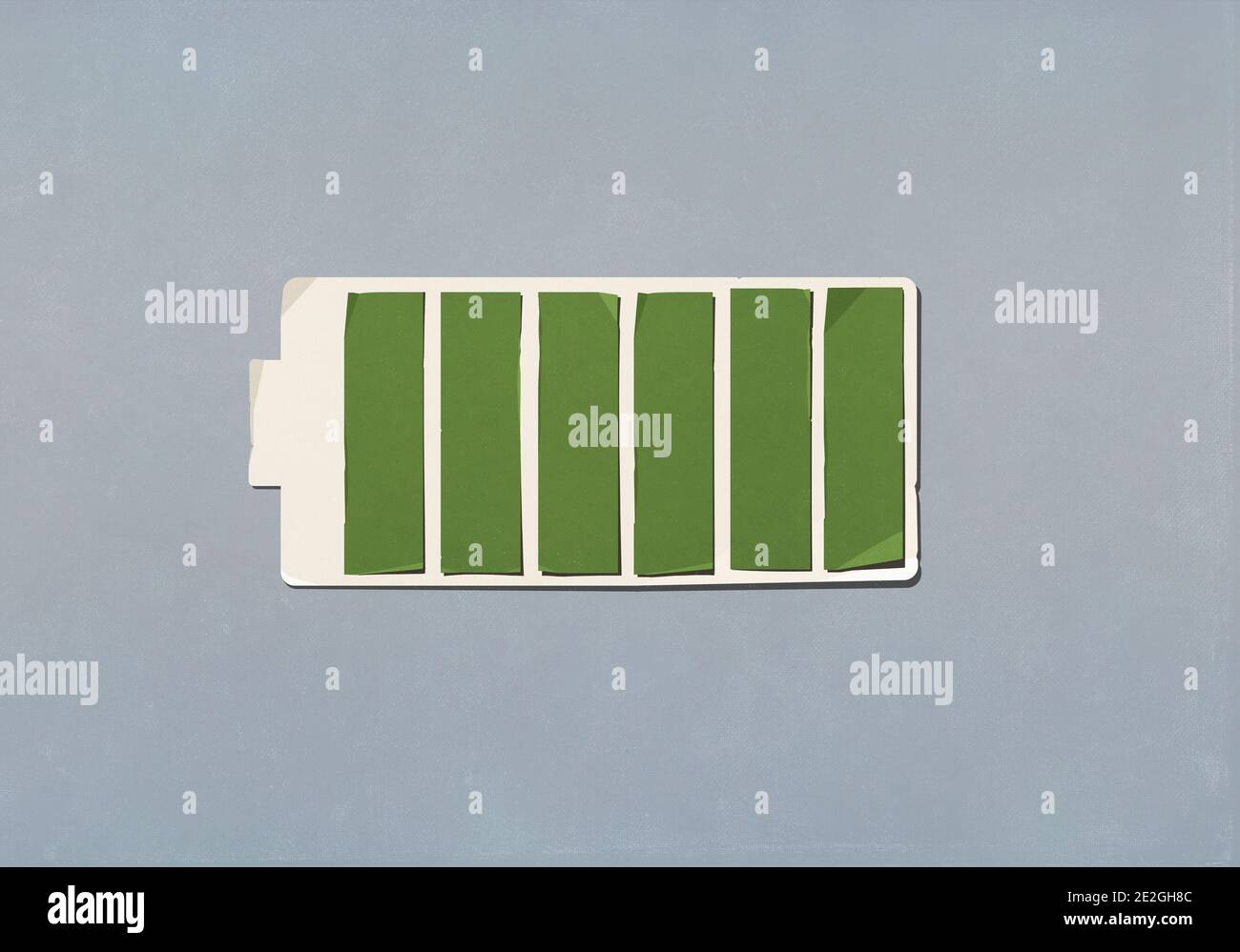 Full green battery indicator Stock Photo - Alamy