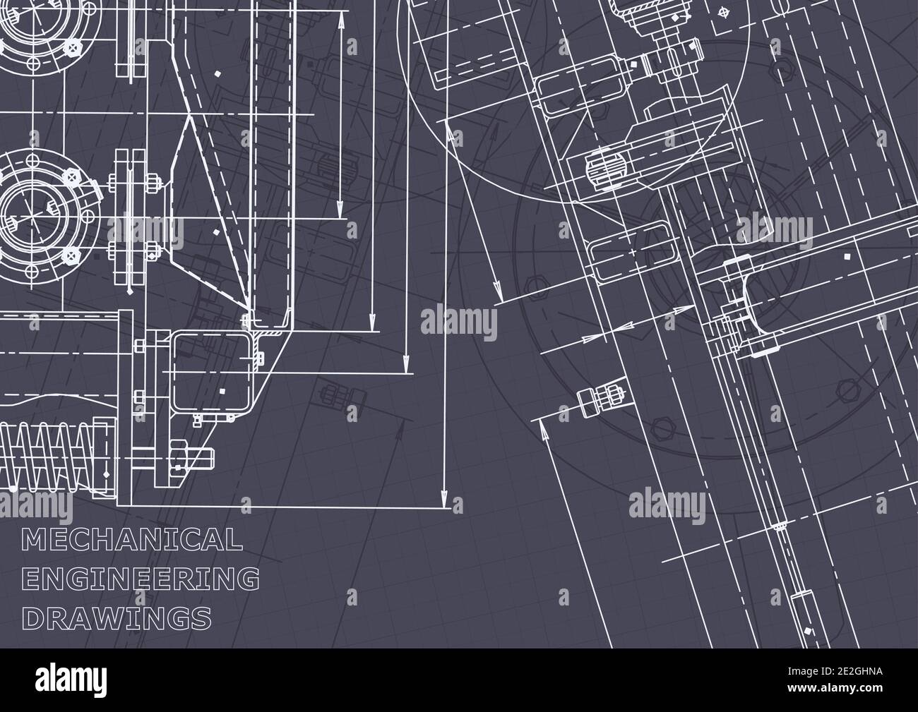 Blueprint. Vector engineering illustration. Computer aided design ...