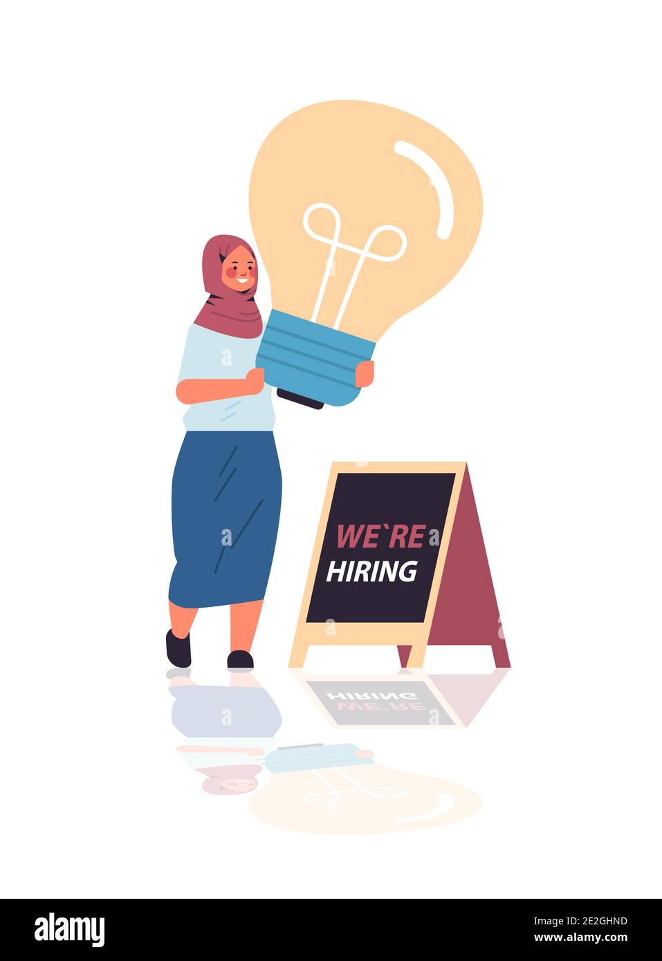 arab businesswoman hr manager holding light bulb creative management ...