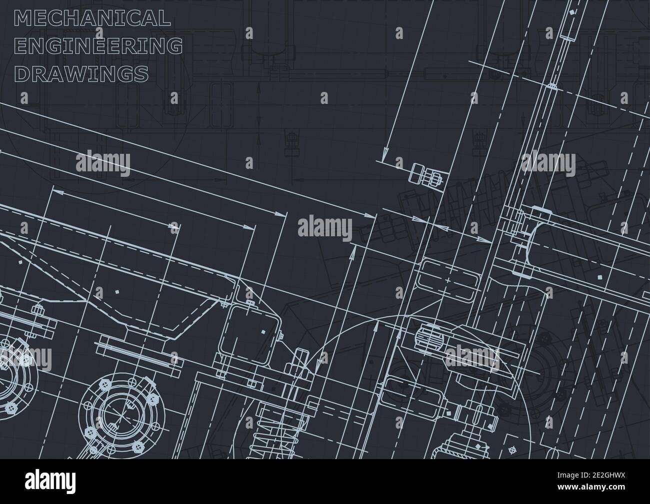 Corporate Identity. Blueprint. Vector engineering illustration. Computer aided design systems ...