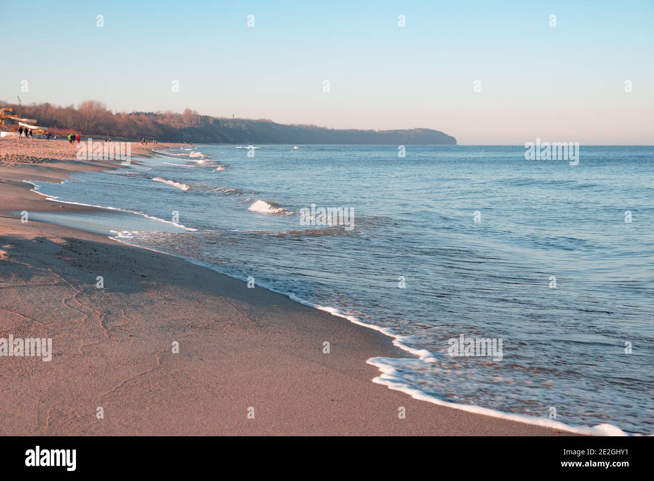 calm sea during the morning on the beach Stock Photo - Alamy