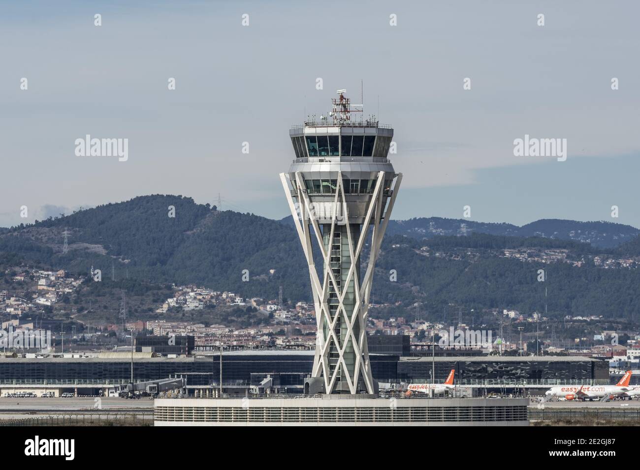 Aerial shot of an air traffic control tower Stock Photo - Alamy