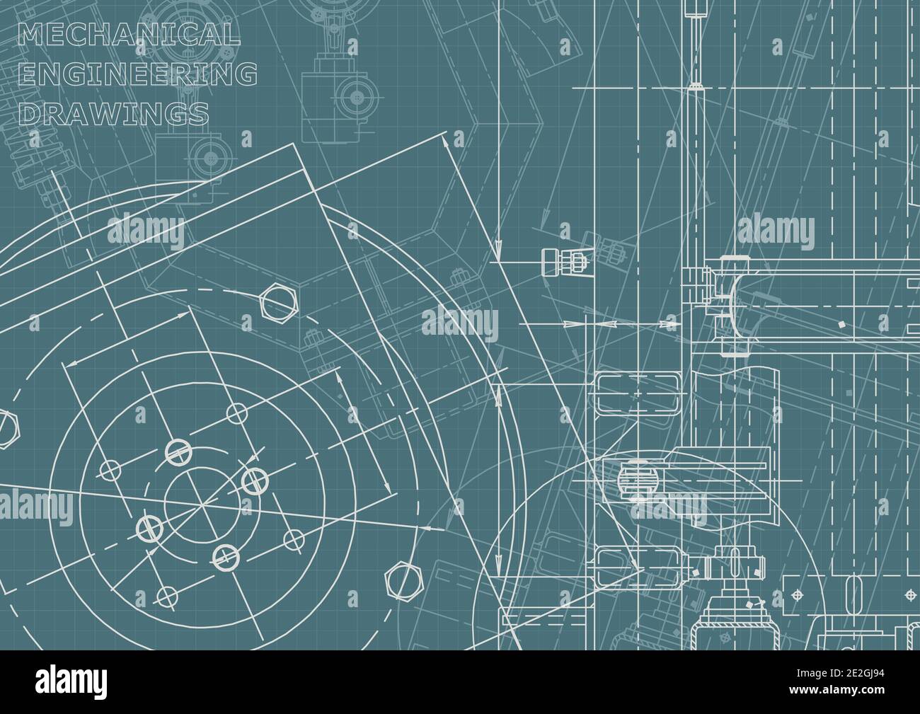 Vector engineering illustration. Computer aided design systems ...