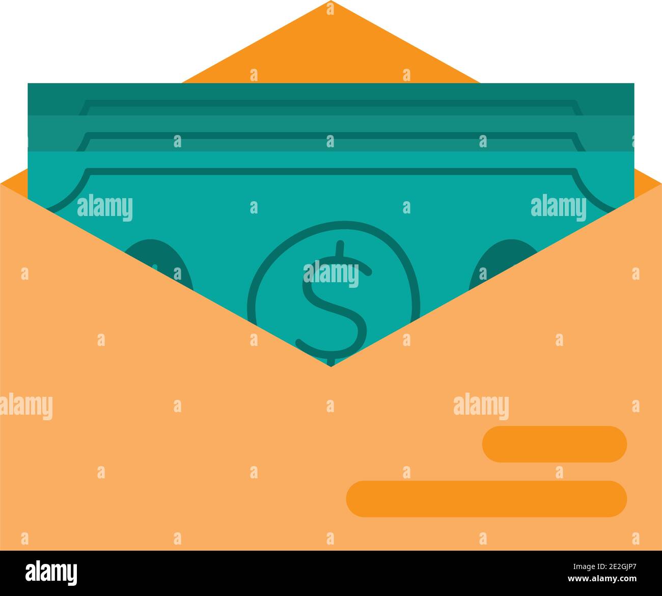 Bills in envelope of money financial business banking commerce and ...