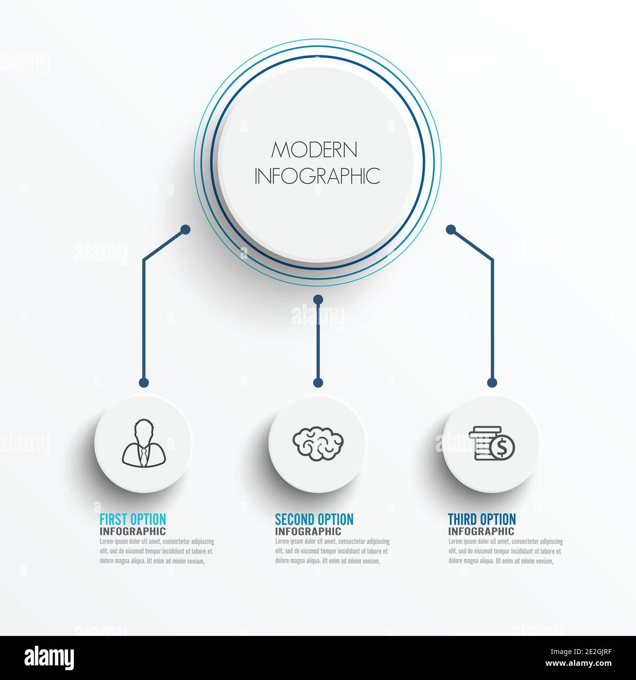 Infographic 3 part circle hi-res stock photography and images - Alamy