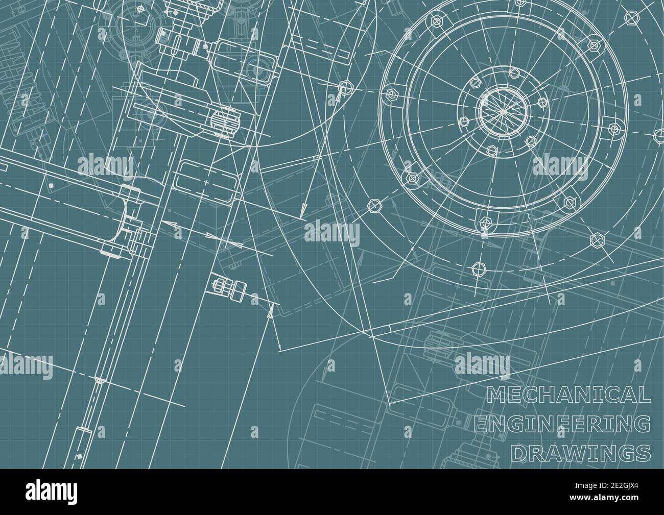 Cover. Vector engineering illustration. Corporate Identity drawings ...