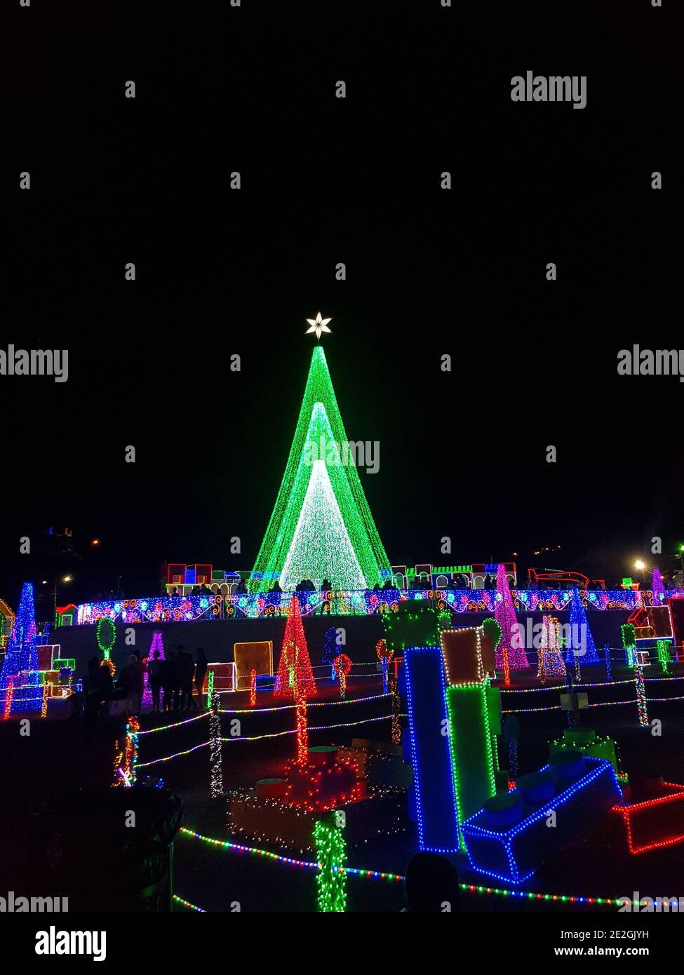 TEGUCIGALPA, HONDURAS - Dec 28, 2020: Panoramic view of Christmas ...
