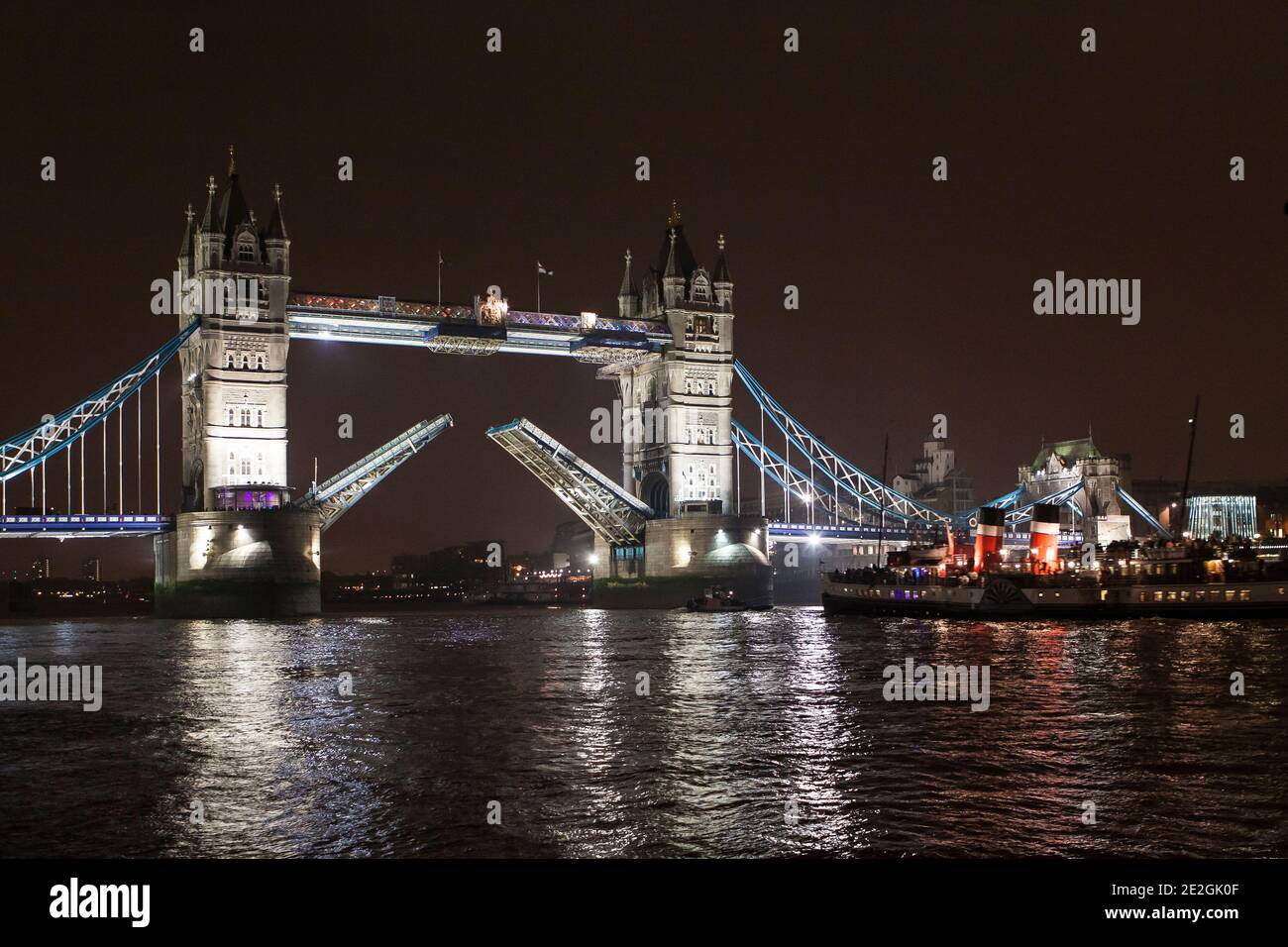 Thames boat party on board the Waverley, London Stock Photo - Alamy