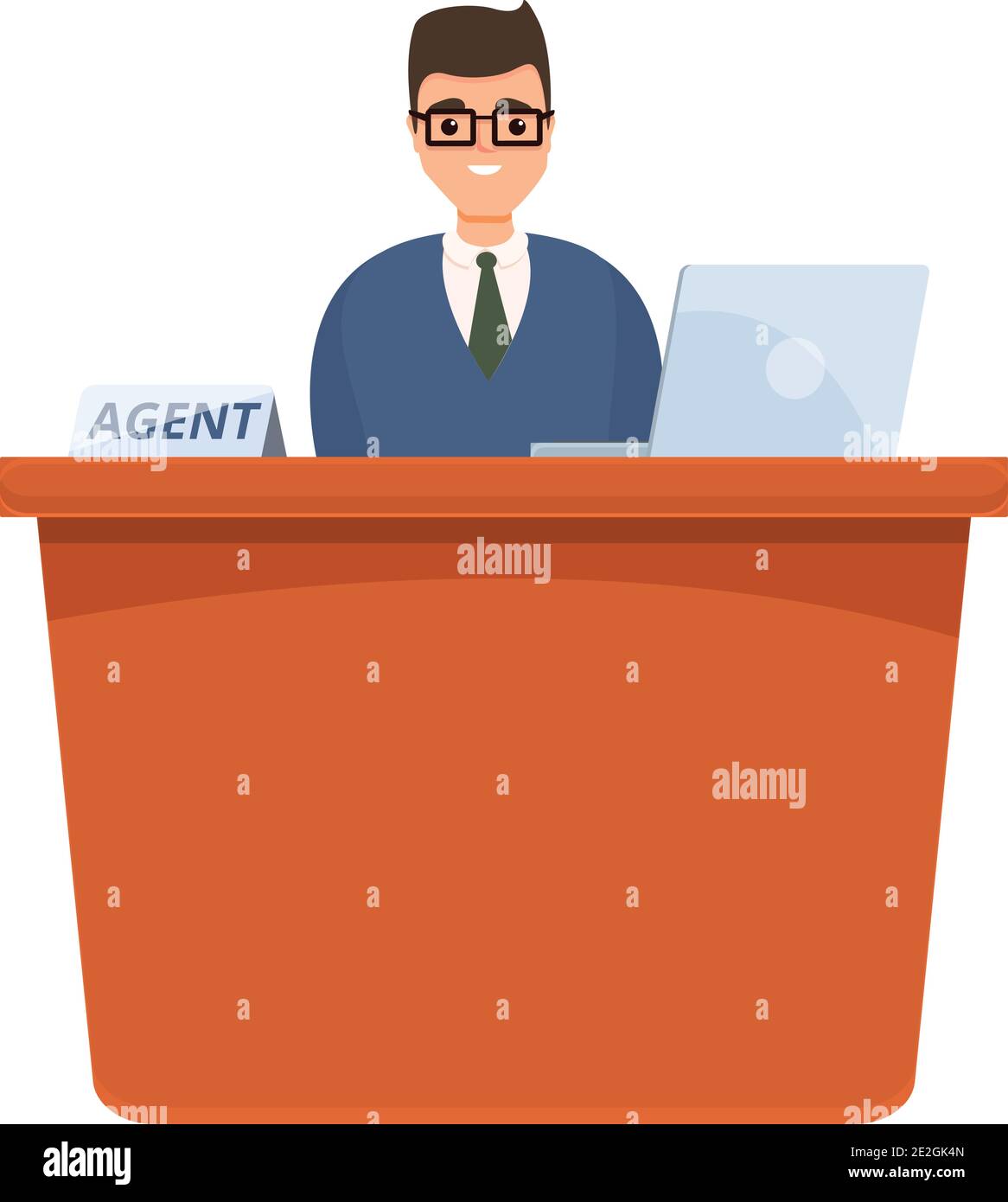 Desktop agent icon. Cartoon of desktop agent vector icon for web design ...