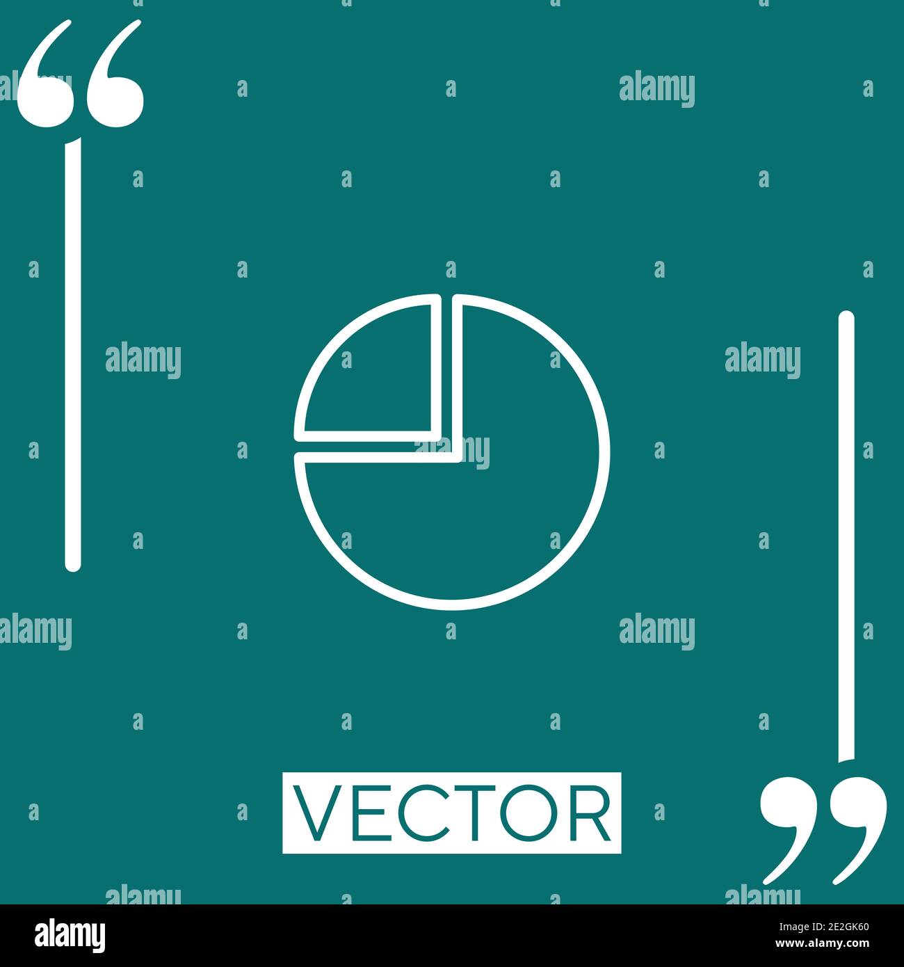 pie chart vector icon Linear icon. Editable stroke line Stock Vector ...