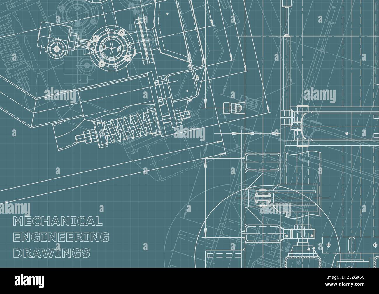 Mechanical engineering drawing. Corporate Identity. Computer aided ...