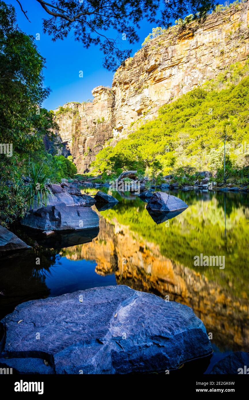 Beautiful Reflection along Jim Jim Creek Stock Photo - Alamy