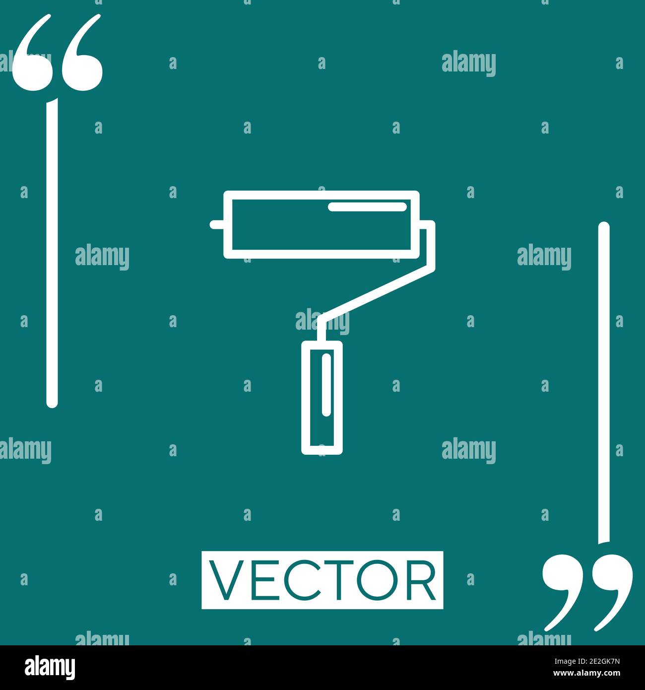 paint roller vector icon Linear icon. Editable stroke line Stock Vector ...