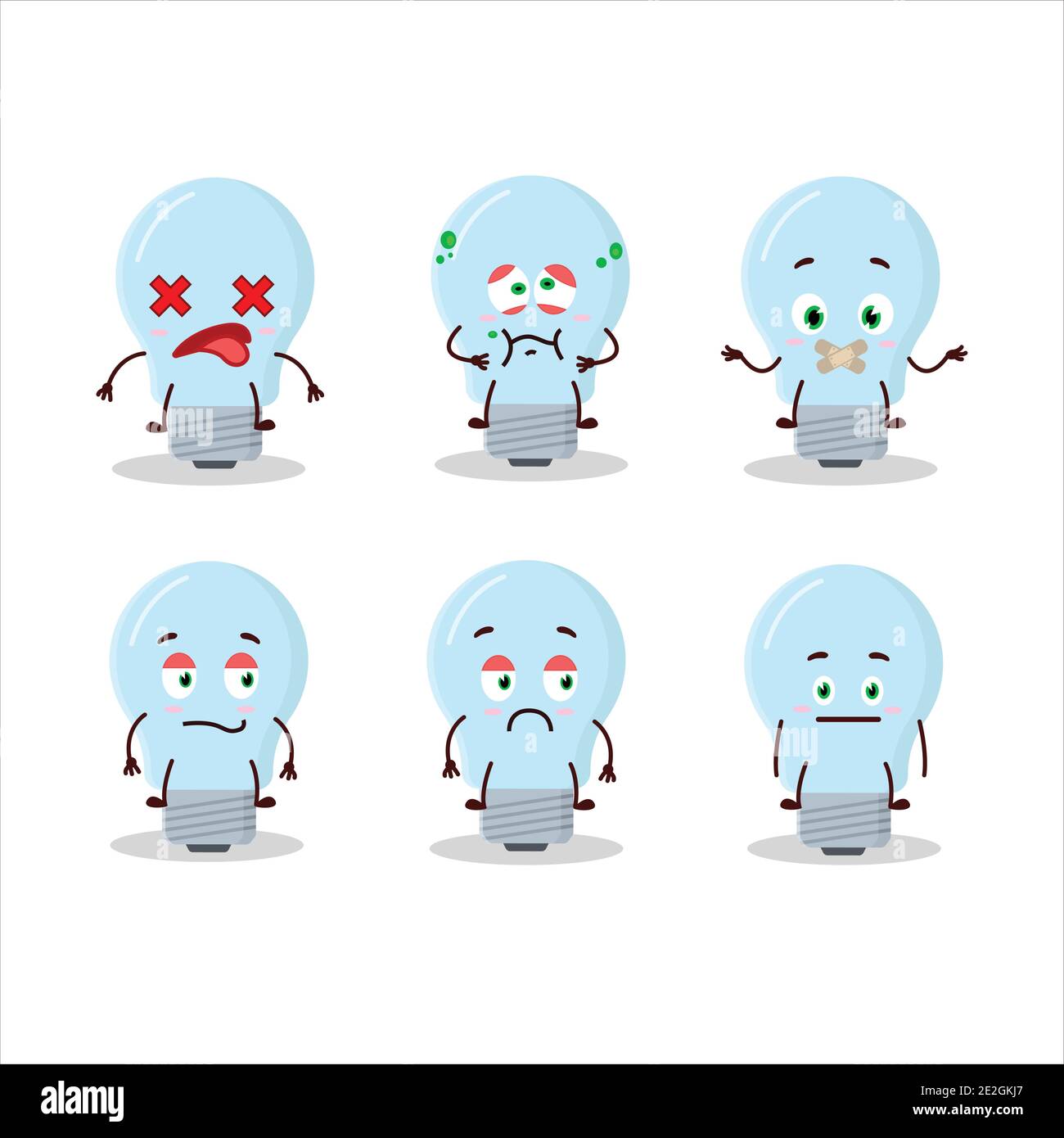 Halogen cartoon in character with nope expression. Vector illustration ...