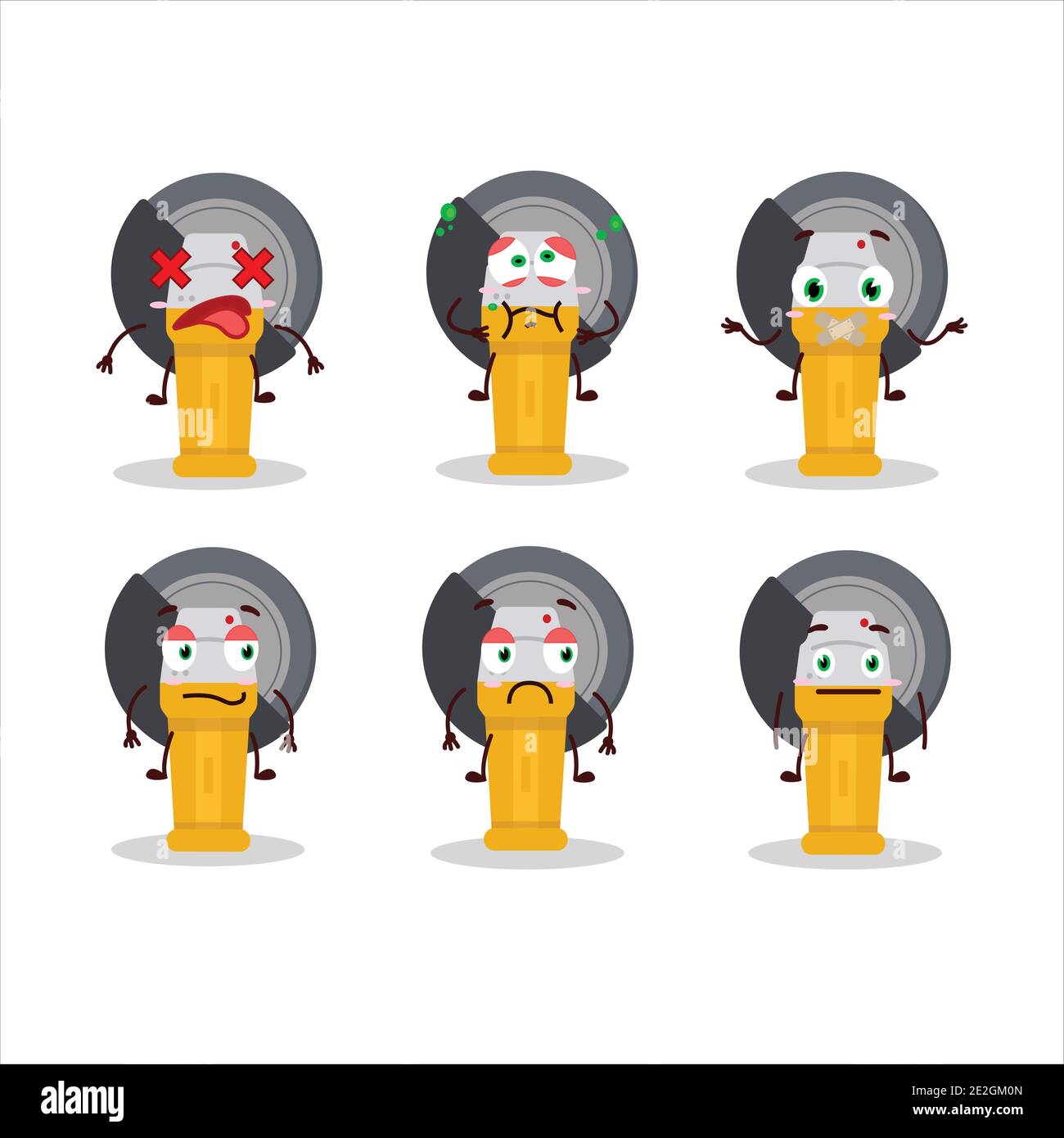 Grinder cartoon in character with nope expression. Vector illustration ...