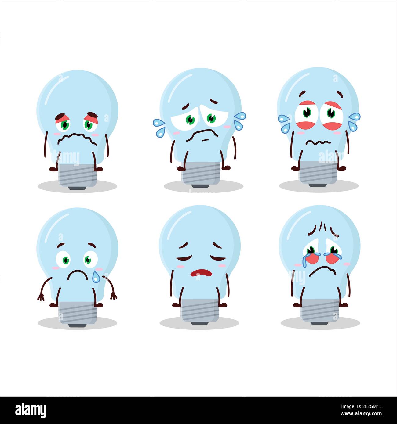 Halogen cartoon in character with sad expression. Vector illustration ...