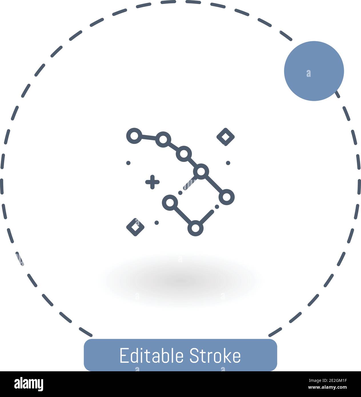 big dipper vector icon editable stroke outline icons for web and mobile ...