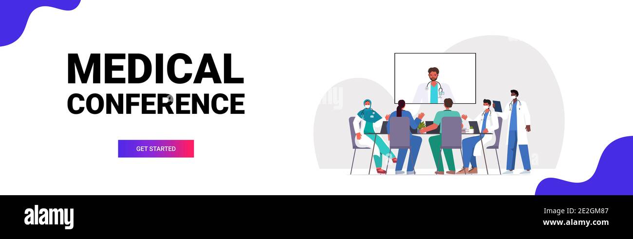 Round table doctors cartoon hi-res stock photography and images - Alamy