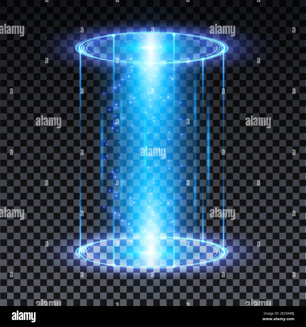 Blue hologram portal. Magic fantasy portal. Magic circle teleport ...