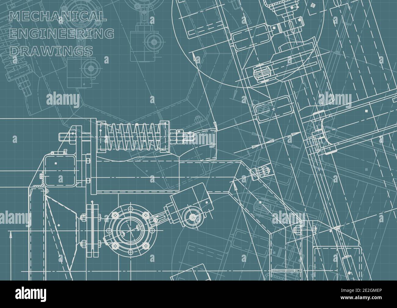 Sketch. Vector engineering illustration. Corporate Identity. Mechanical ...