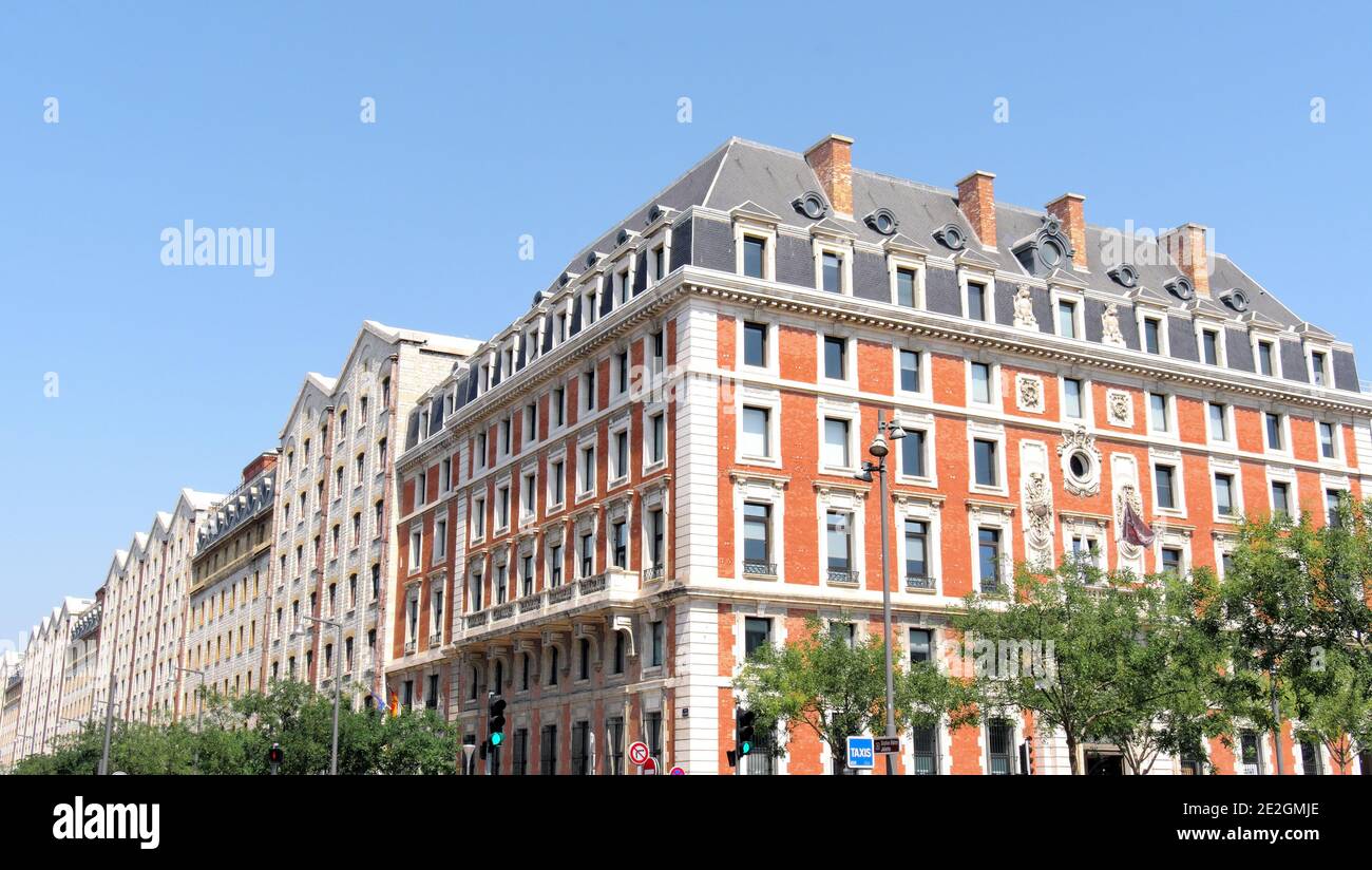 Marseille (south-eastern France): building facades and renovated ...