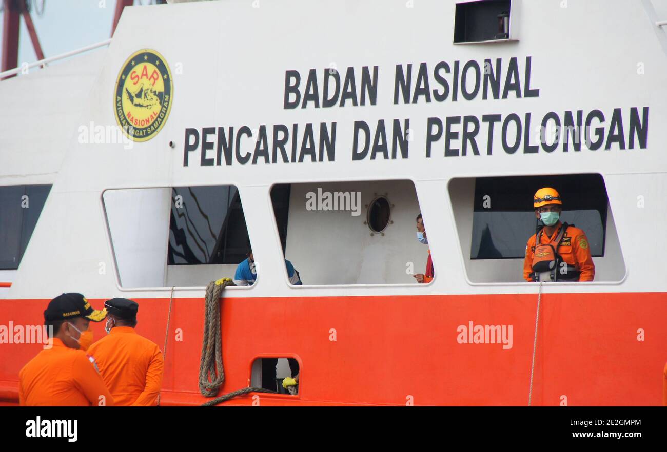 January 14, 2021, Jakarta, DKI Jakarta, INDONESIA: The Basarnas ship ...