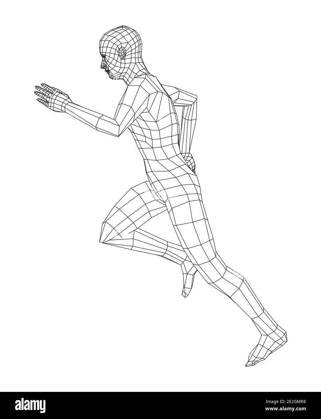 Male sprinter in silhouette Cut Out Stock Images & Pictures - Alamy