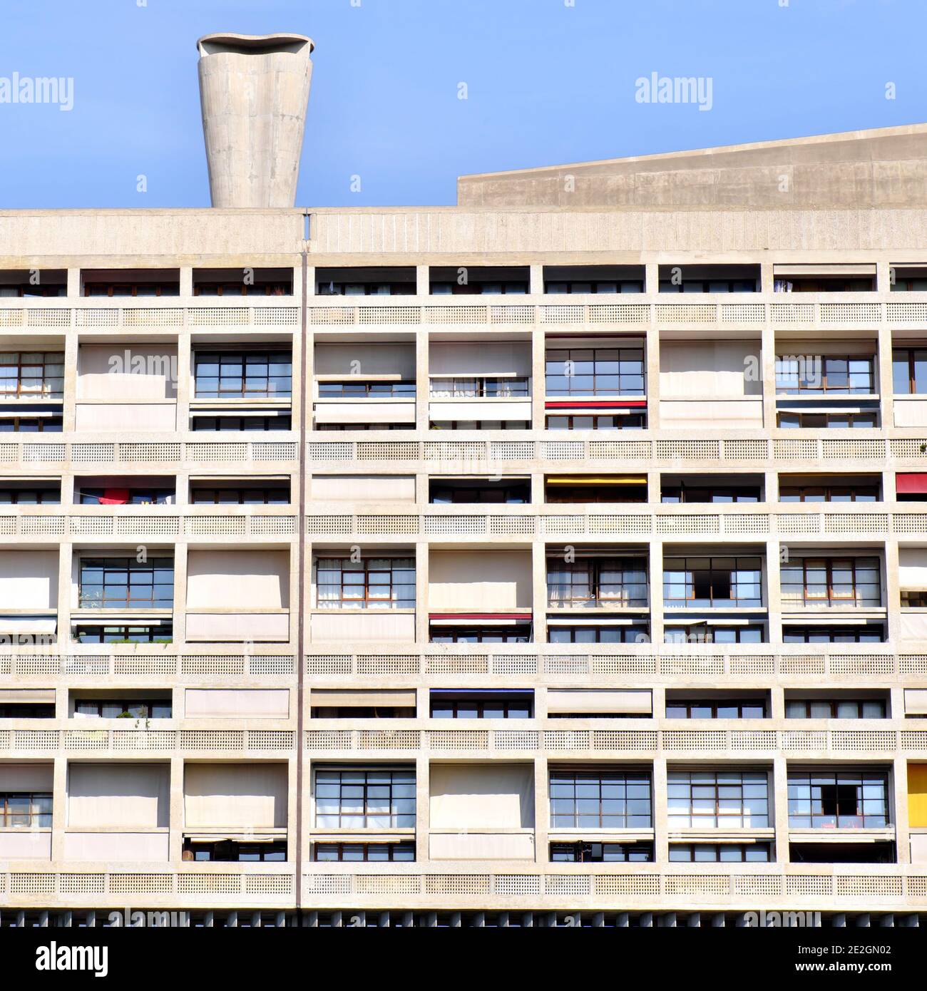 Marseille (south-eastern France): Cite radieuse, housing unit created ...