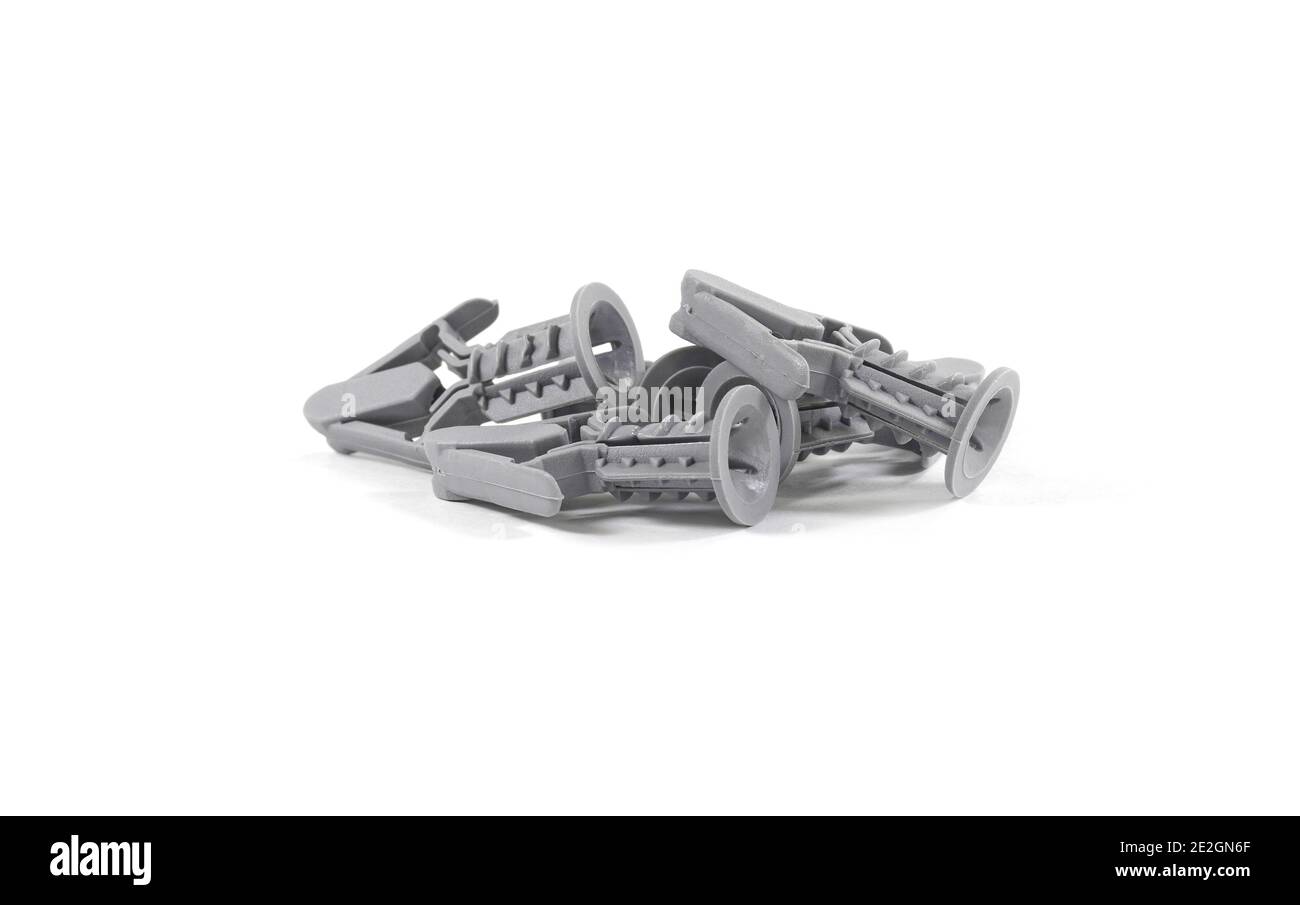 Wall plug - also known as screw anchor or dowel, in different colors ...