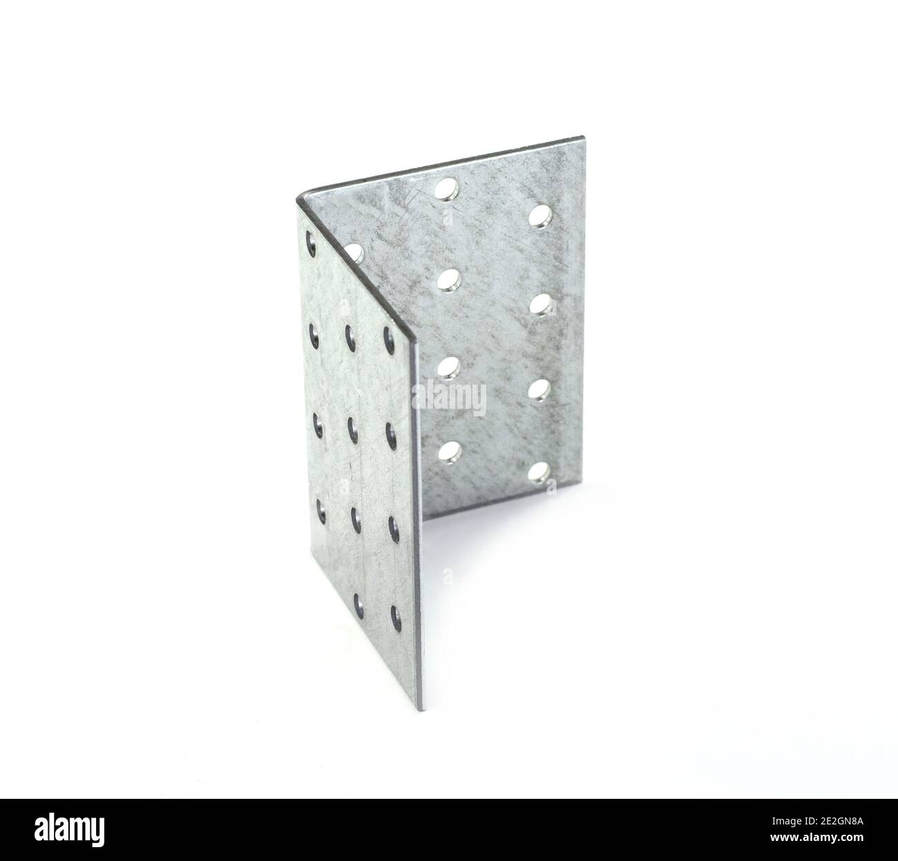 Mounting angle metal brackets isolated on white background Stock Photo ...