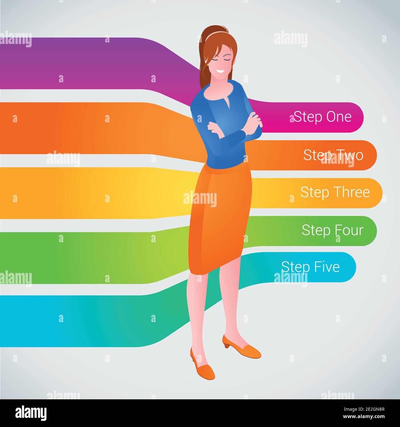 Step by step infographics template Stock Vector Image & Art - Alamy