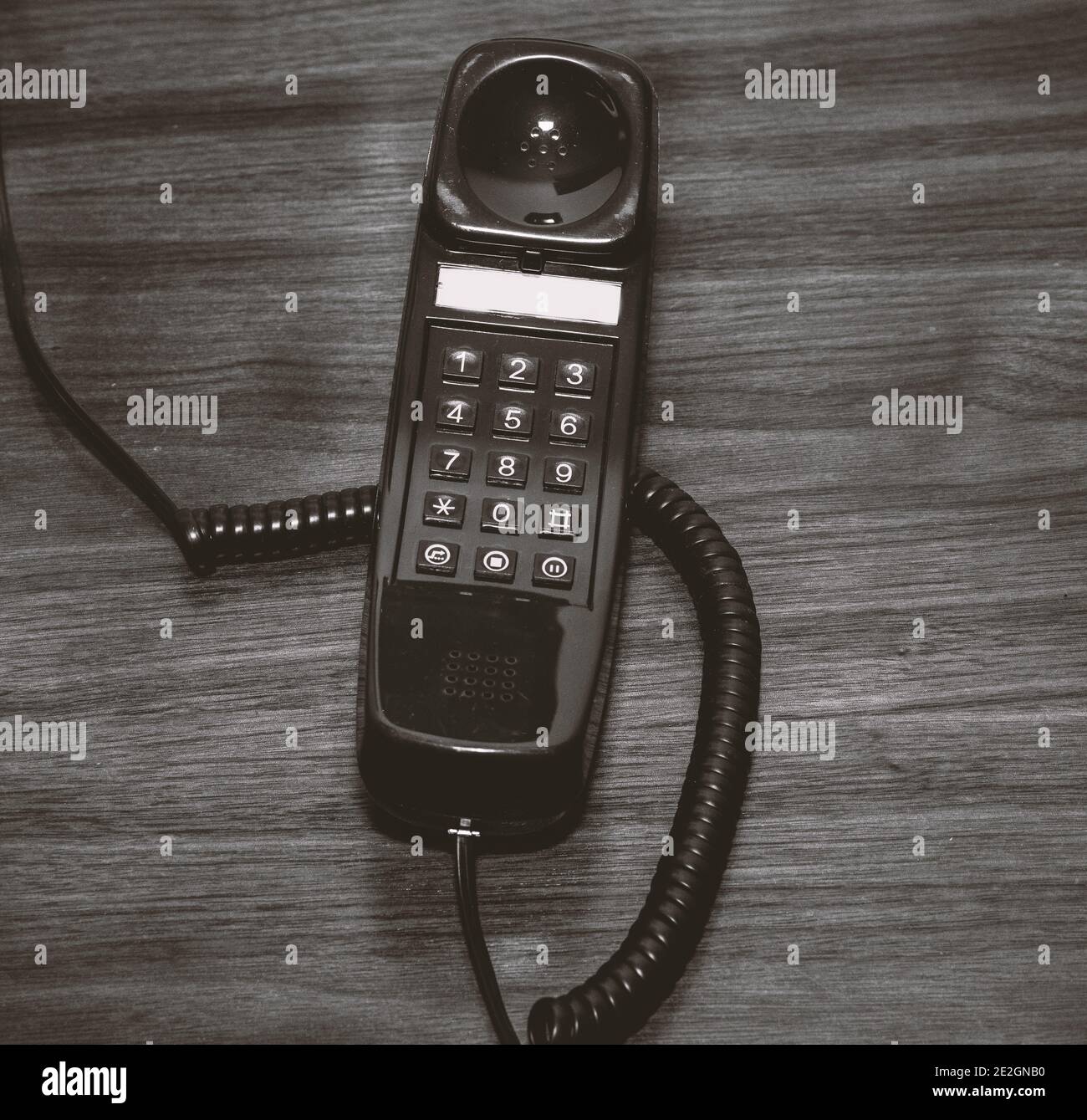 Old analog telephone with numerical push buttons Stock Photo - Alamy
