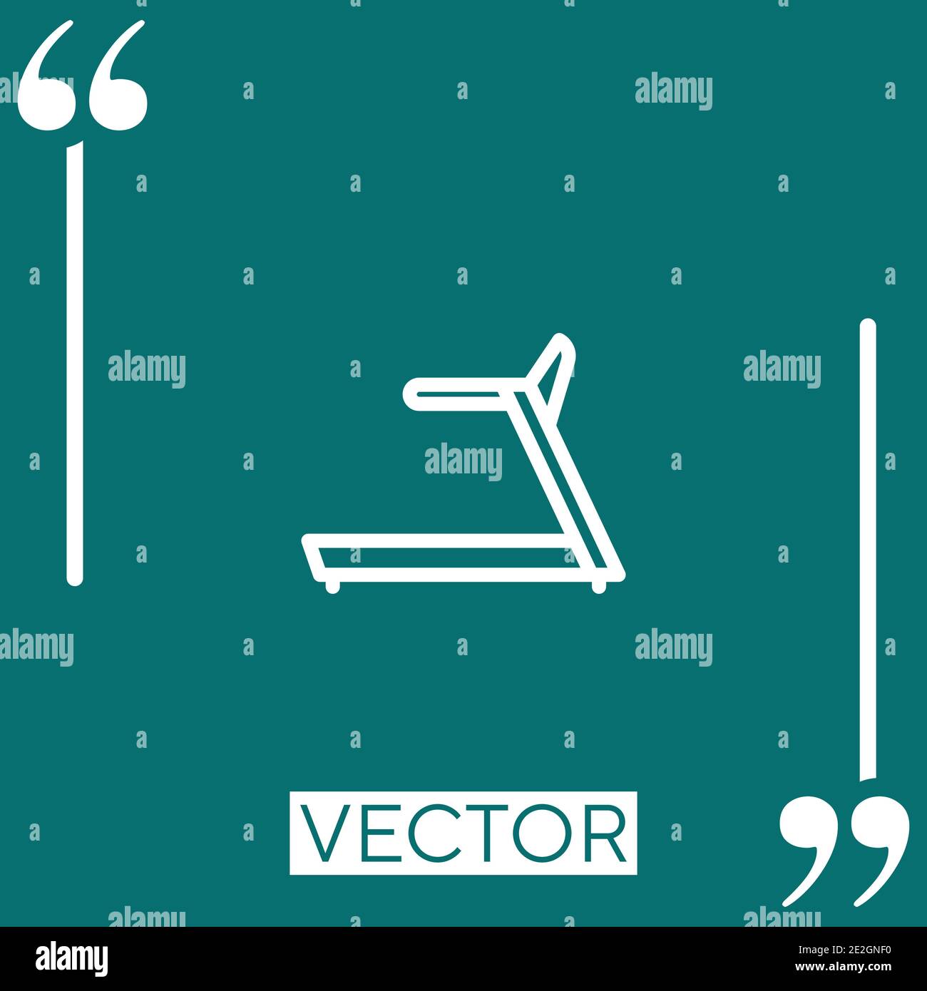 treadmill vector icon Linear icon. Editable stroke line Stock Vector ...