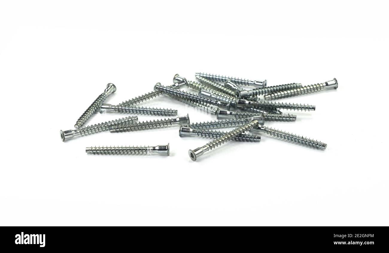 Screws isolated on a white background Stock Photo - Alamy