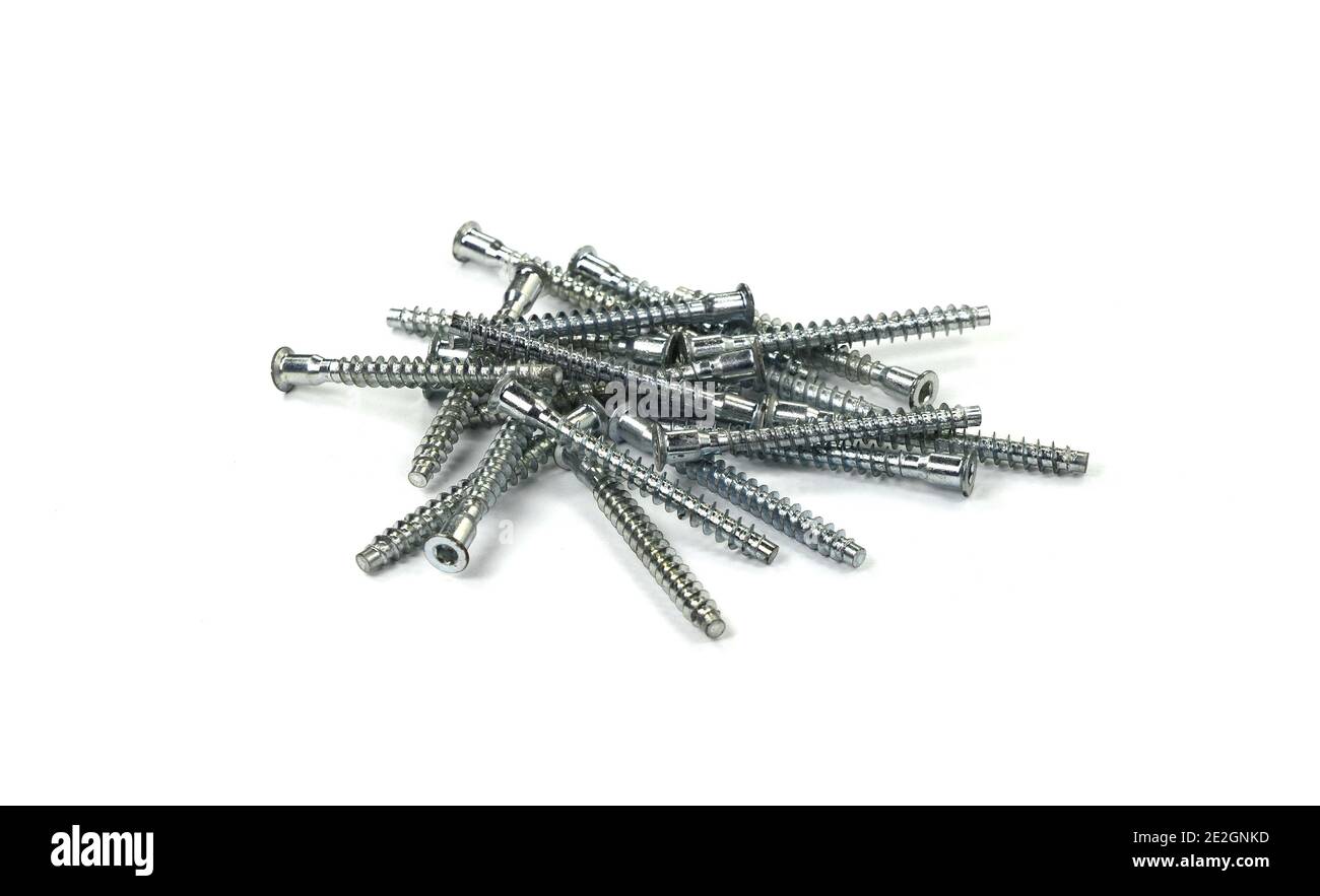 Screws isolated on a white background Stock Photo - Alamy
