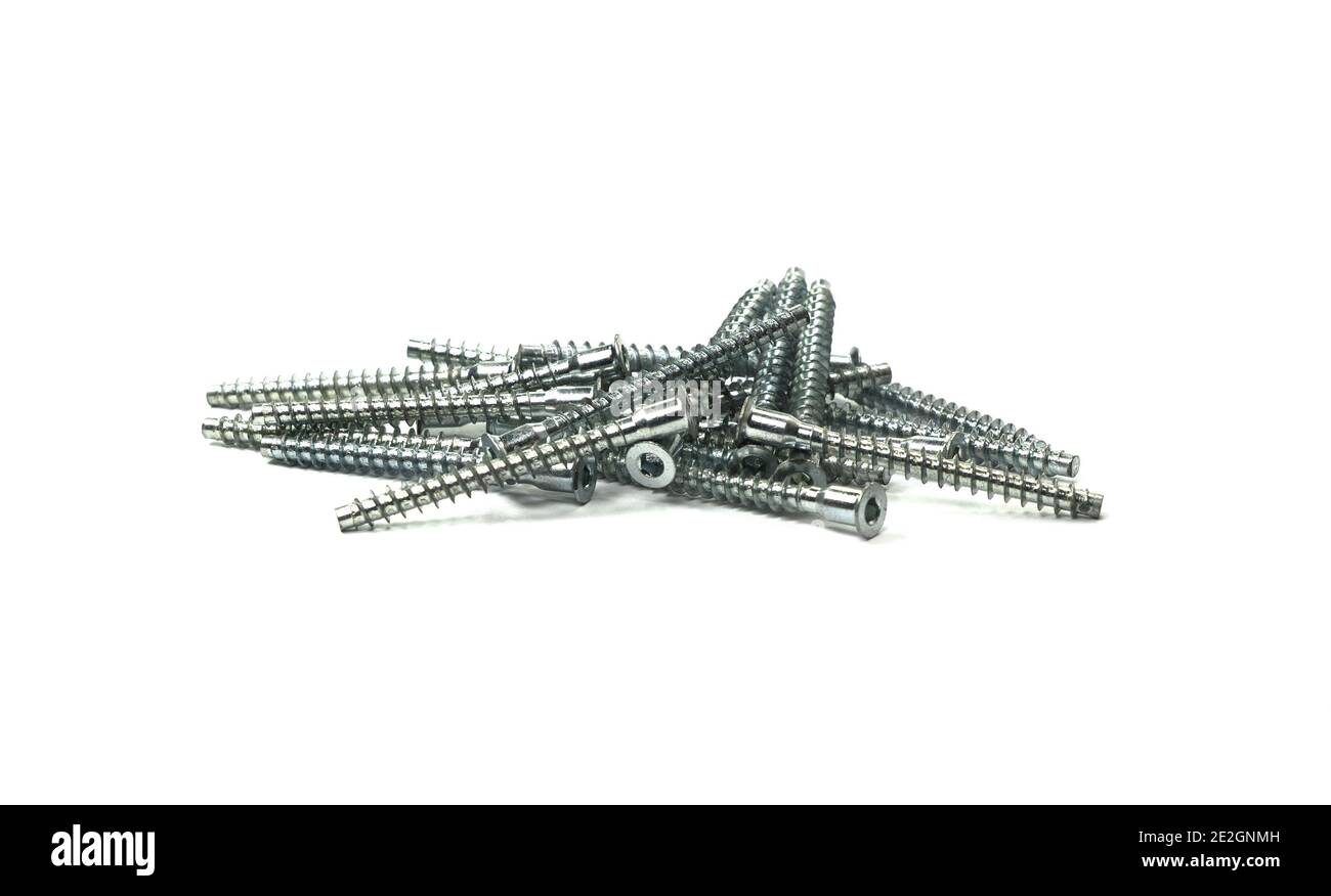 Screws isolated on a white background Stock Photo - Alamy