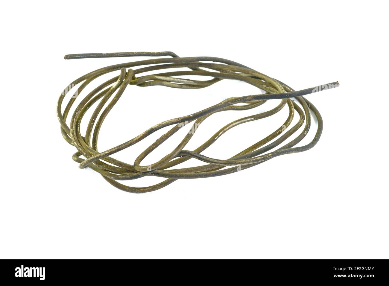 Rusty wire on white background Stock Photo - Alamy