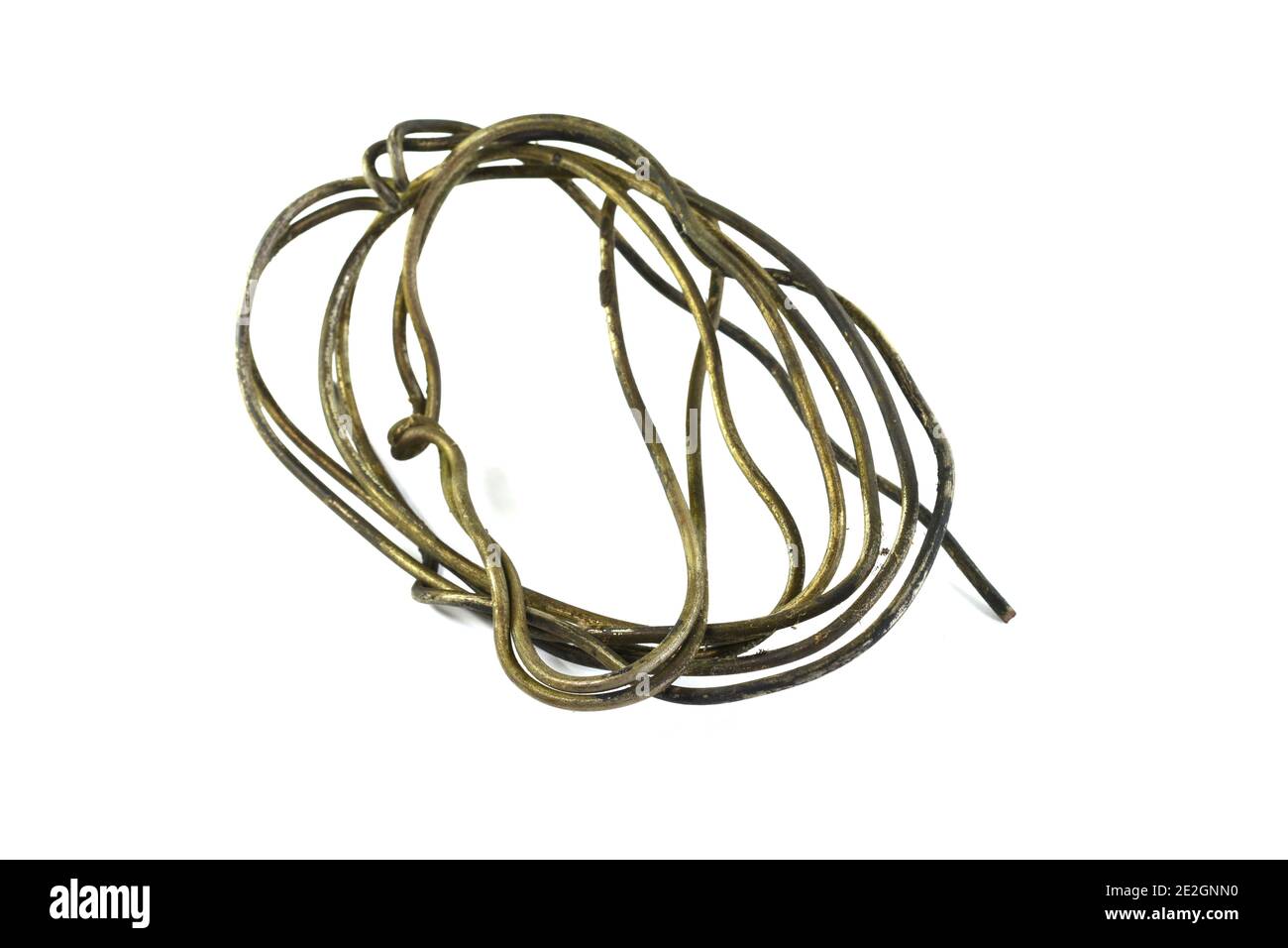 Rusty wire on white background Stock Photo - Alamy