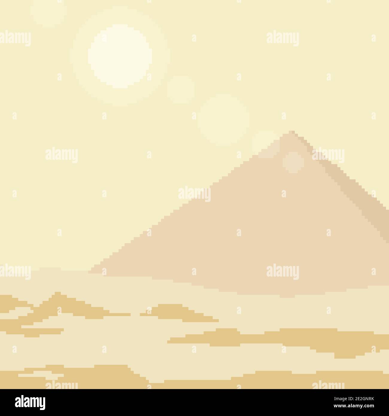pixel art desert pyramid square background Stock Vector Image & Art - Alamy