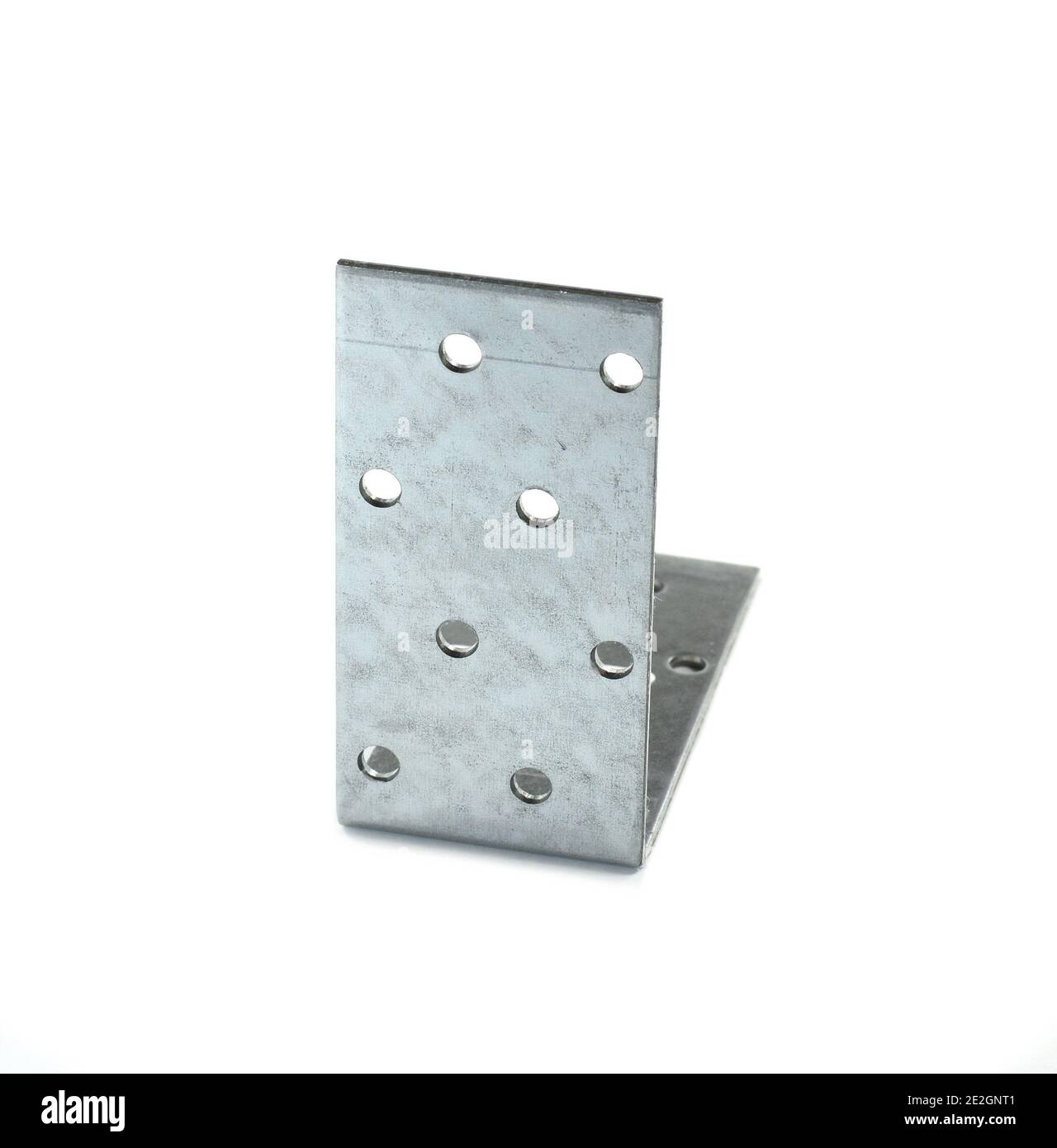 Mounting angle metal brackets isolated on white background Stock Photo ...