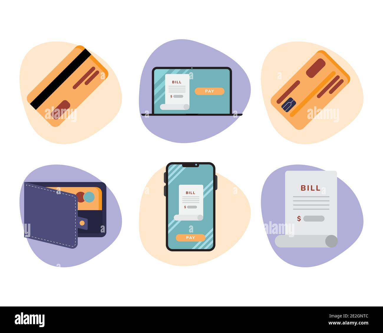 Debit icon set of money financial business banking commerce and market ...