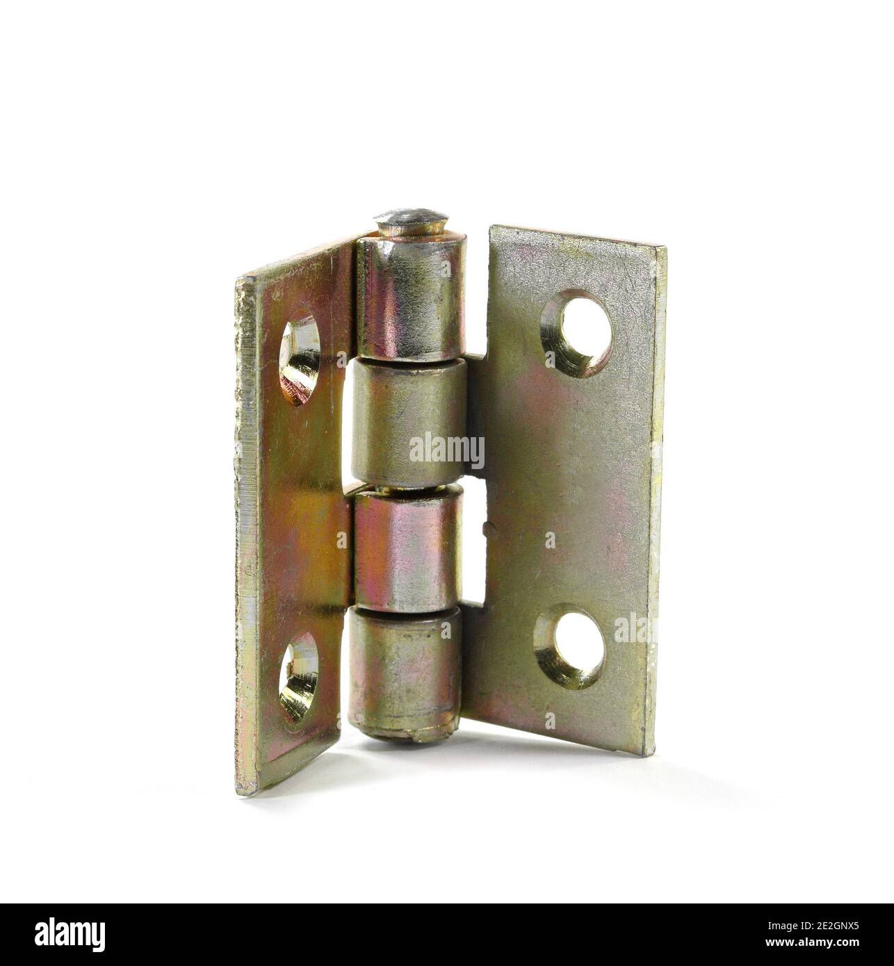 Stainless Steel Door Hinge On White Background Stock Photo - Alamy