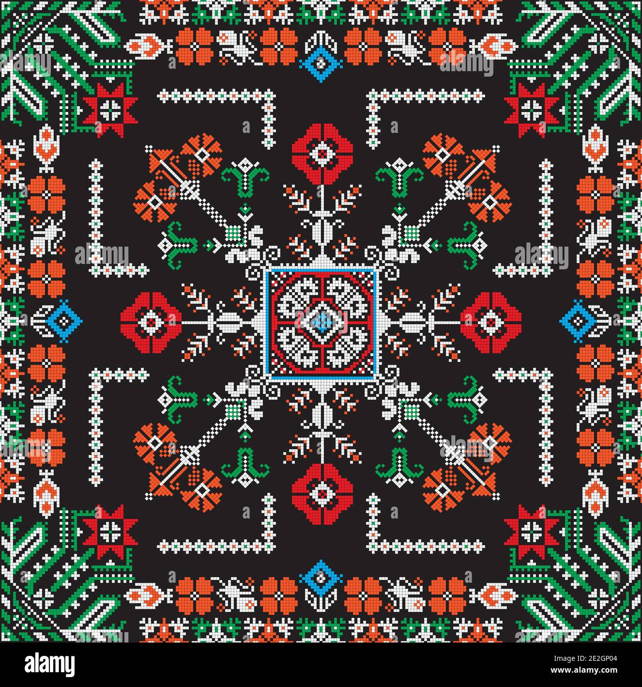 Romanian vector pattern inspired from traditional embroidery Stock ...