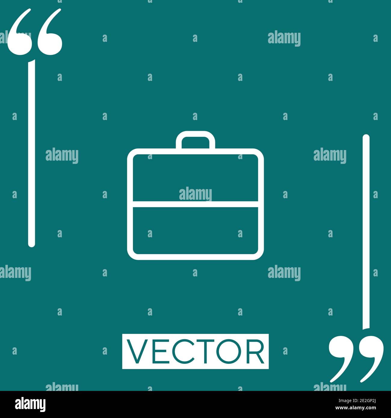 work suitcase vector icon Linear icon. Editable stroke line Stock ...